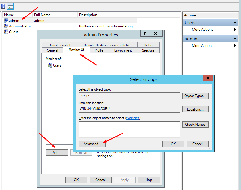 Windows Server: How to add a new user and grant rights to connect to the se